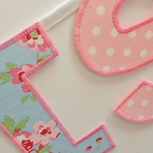 Personalised Name Bunting Fabric Lettered Banner - Etsy