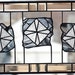 Modern Geometric Stained Glass Panel With Beveled Glass - Etsy