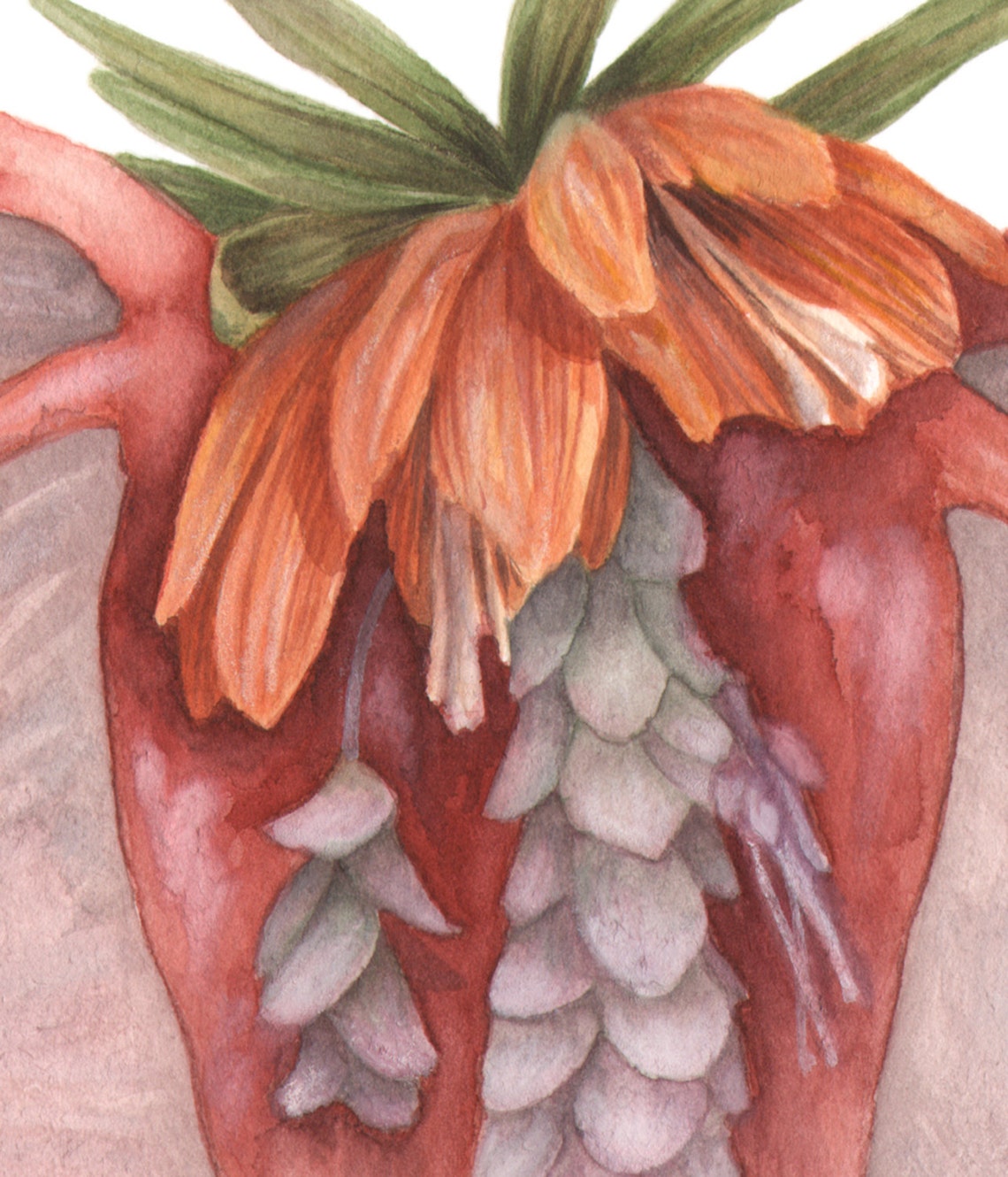Her Majesty Painting Art Anatomy Uterus Flowers Medical - Etsy