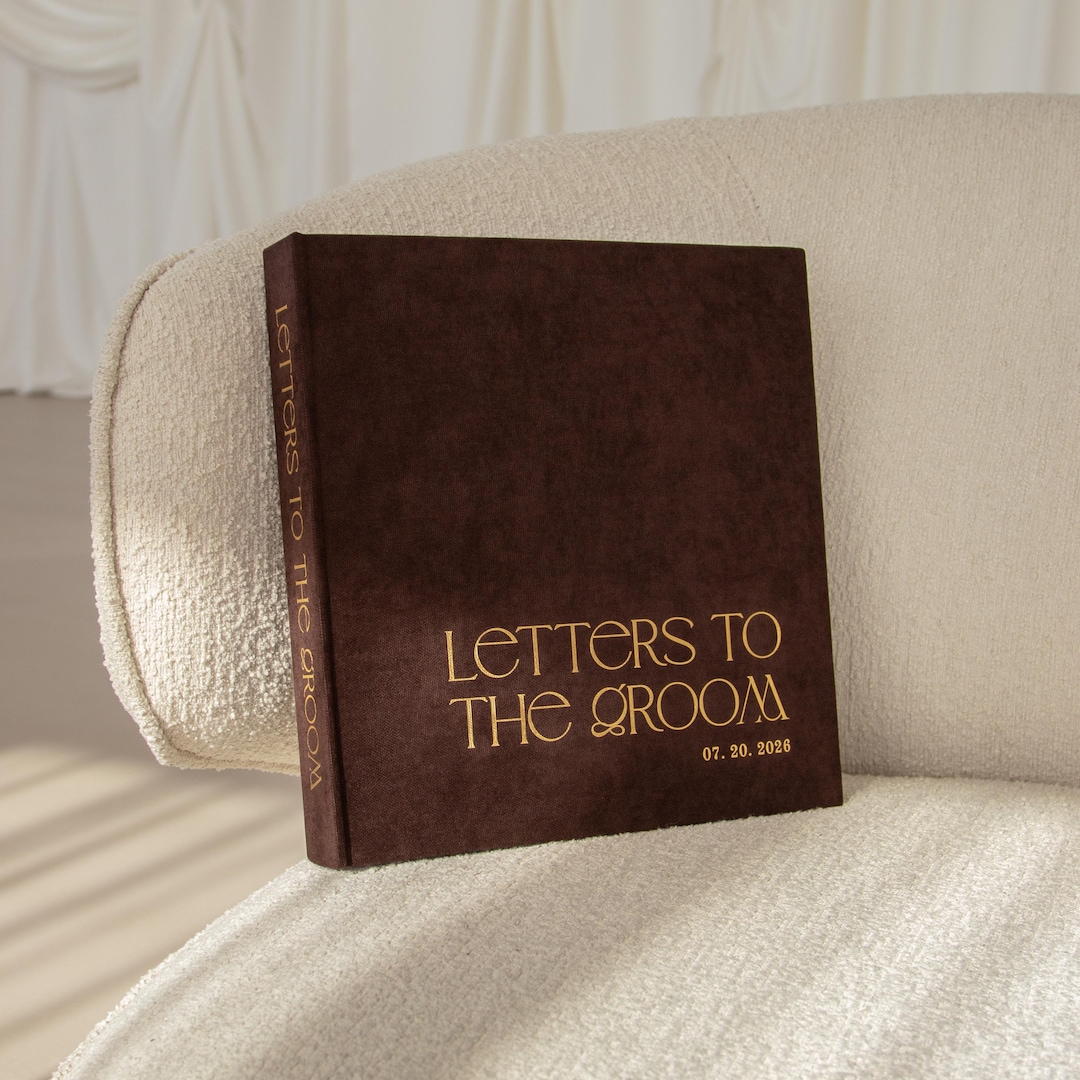 Mocha Letters to the Groom Book, Shower Guest Advice Album, Wedding ...