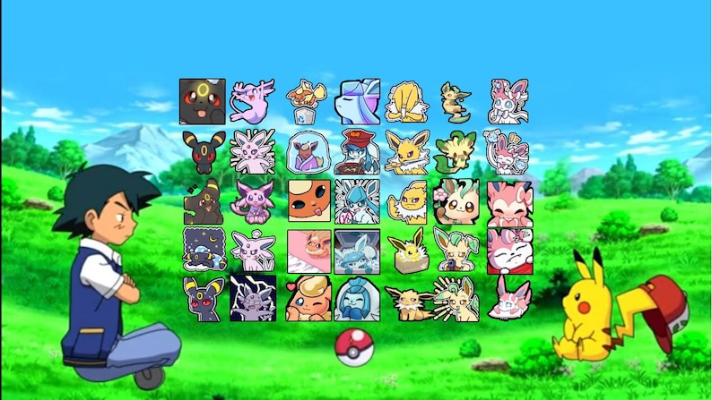Eevee Evolution Emote Pack Pokemon for Twitch, Discord, Kick, Youtube ...