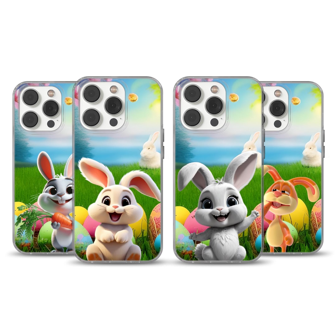 Easter Bunny Phone Case, Spring Eggs Cover for Iphone, Samsung, Pixel ...