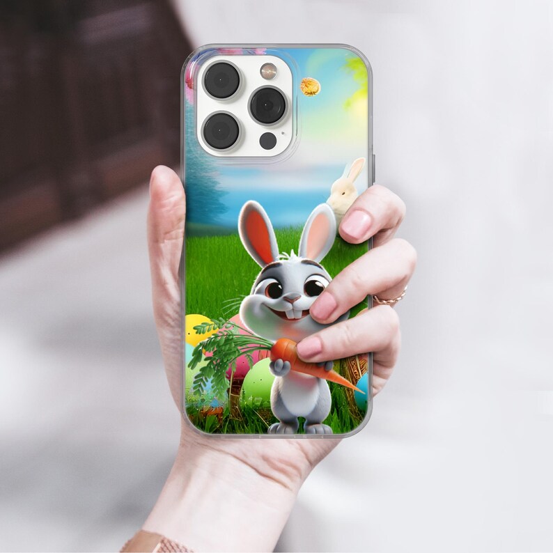 Easter Bunny Phone Case, Spring Eggs Cover for Iphone, Samsung, Pixel ...
