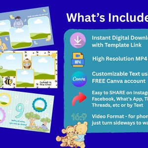 Pooh Animated Baby Milestones Video Template: BOY L Personalize in ...