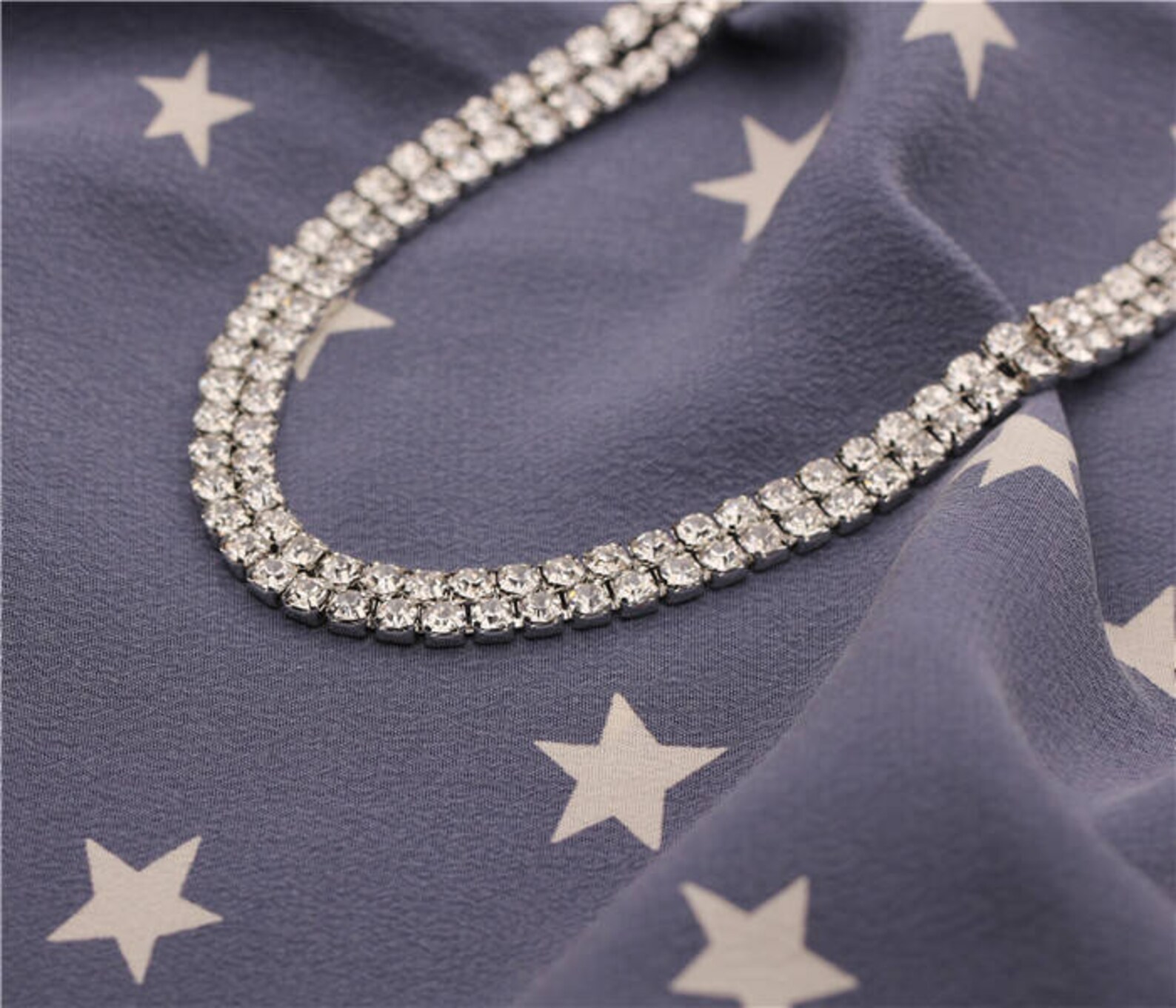 Dainty Rhinestone Choker Chain Choker Diamond Choker - Etsy
