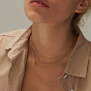 Toggle Clasp Chain Toggle Necklace Gold OT Clasp Choker - Etsy