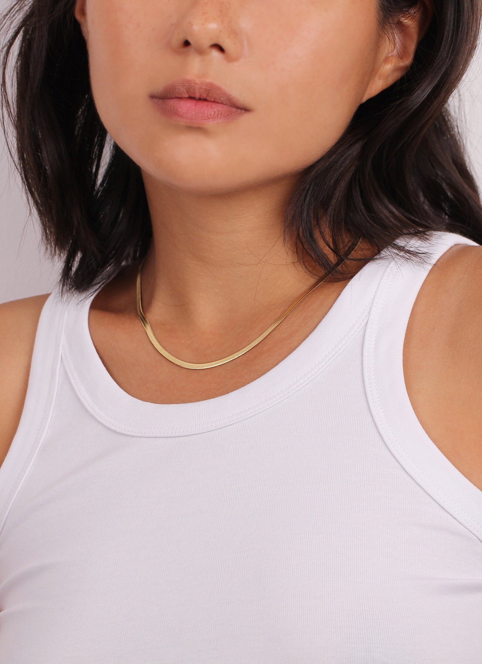 Thick Snake Chain Gold Herringbone Gold Snake Chain Snake - Etsy