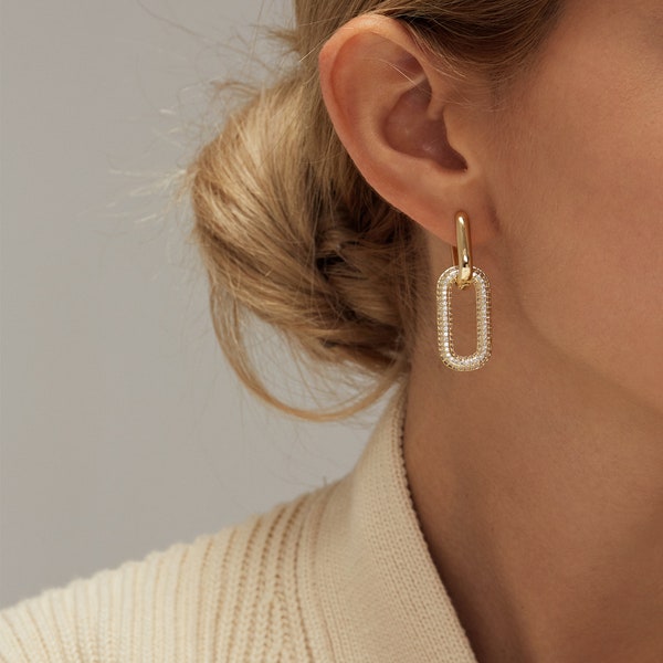 Rectangle Hoops - Etsy