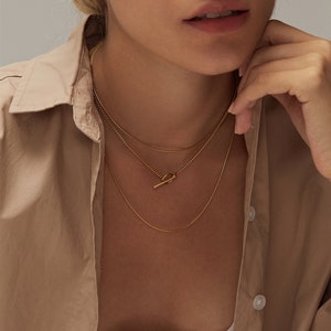 Toggle Clasp Chain Toggle Necklace Gold OT Clasp Choker - Etsy