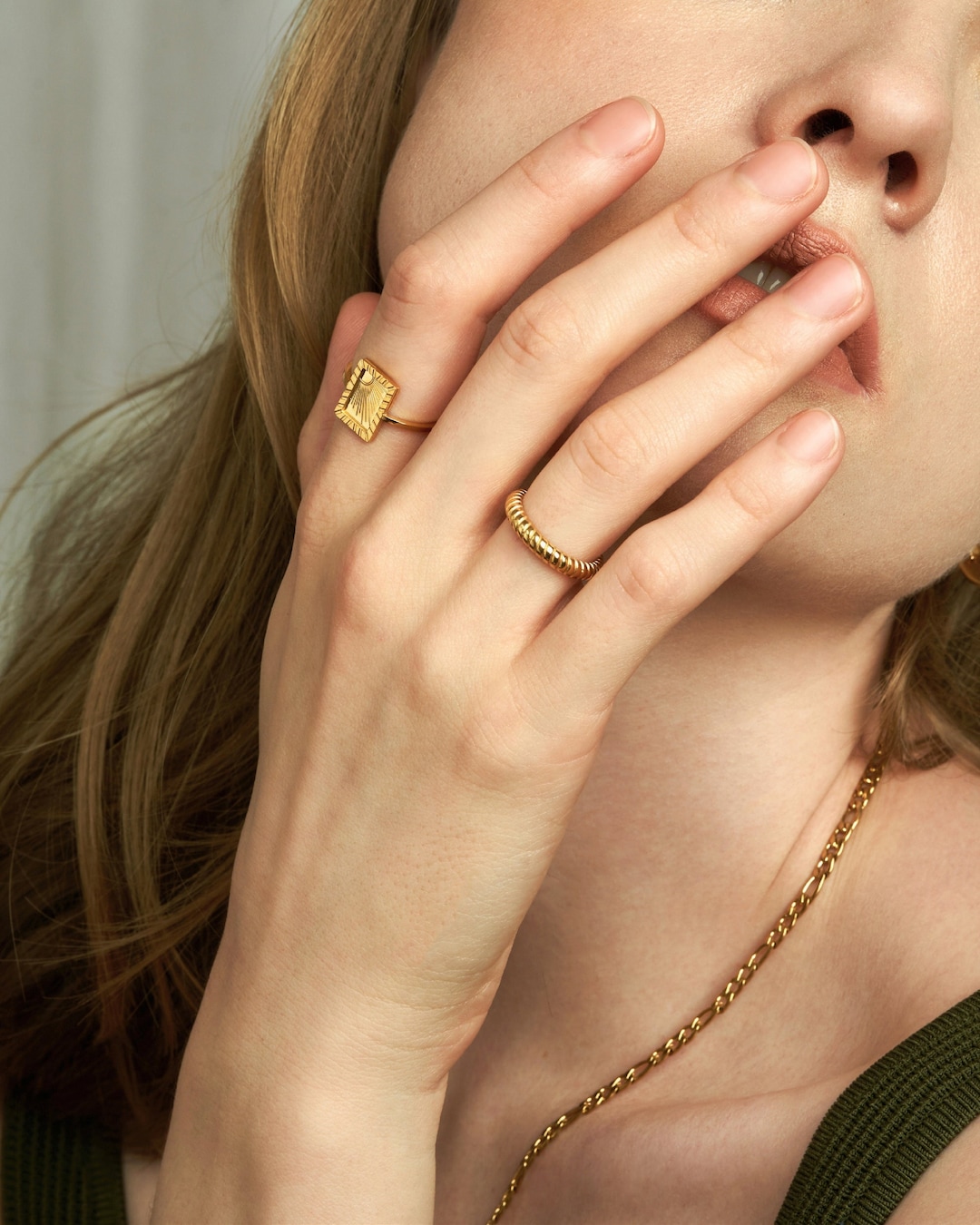 Signet Ring Dainty Ring Gold Signet Ring Minimalist Jewelry Square Ring ...