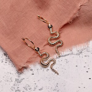 Snake Hoop Earrings Gold Snake Earrings Snake Charm - Etsy Canada