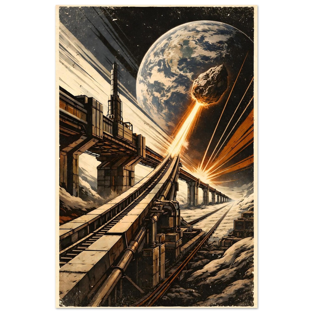 Moon is a Harch Mistress Inspired Poster, Retro Space Poster - Etsy