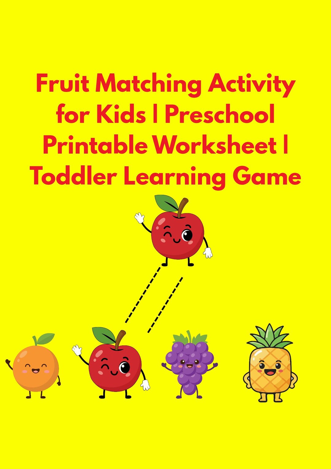Fruits Matching Activity for Kids/preschool Printable Worksheets ...