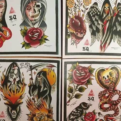 TATTOO FLASH SET 2017 - Etsy