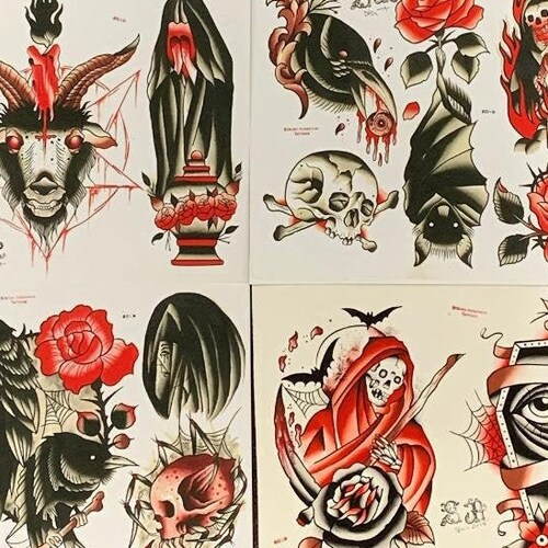 TATTOO FLASH SET 2017 - Etsy