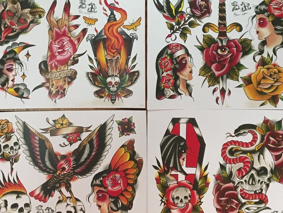 Tattoo Flash Set 2018 - Etsy