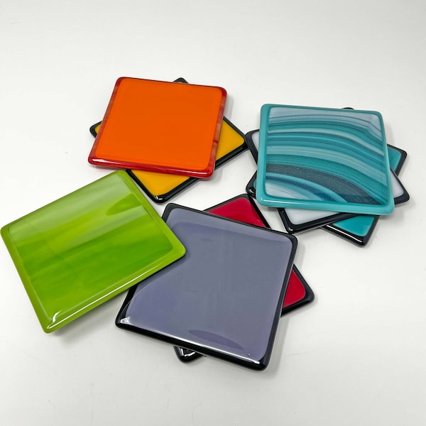 Fused Glass Coasters - Etsy