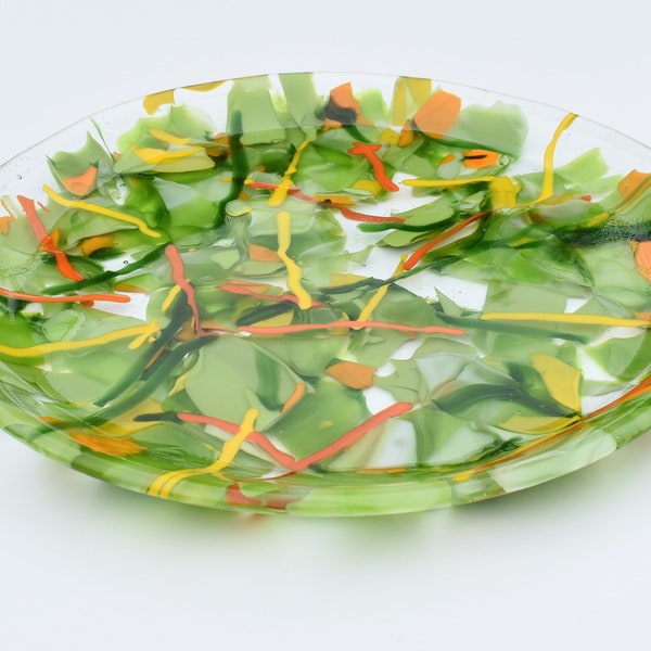 Large Round Glass Tray - Etsy