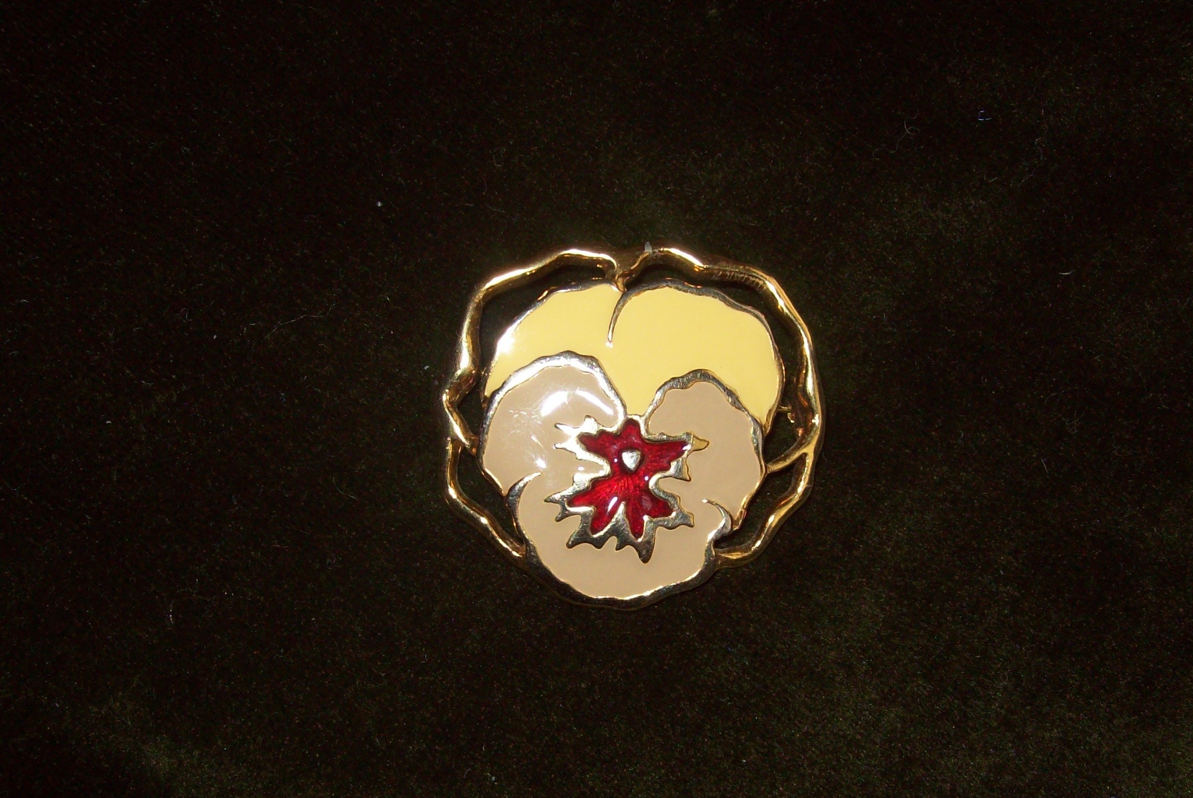 CHOICE Enamel Floral Retro Vintage Costume Jewelry Flower Leaves ...