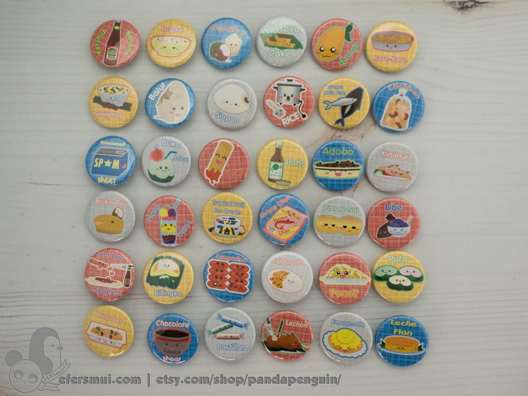 Filipino Food - Pinback Buttons (36) - Etsy