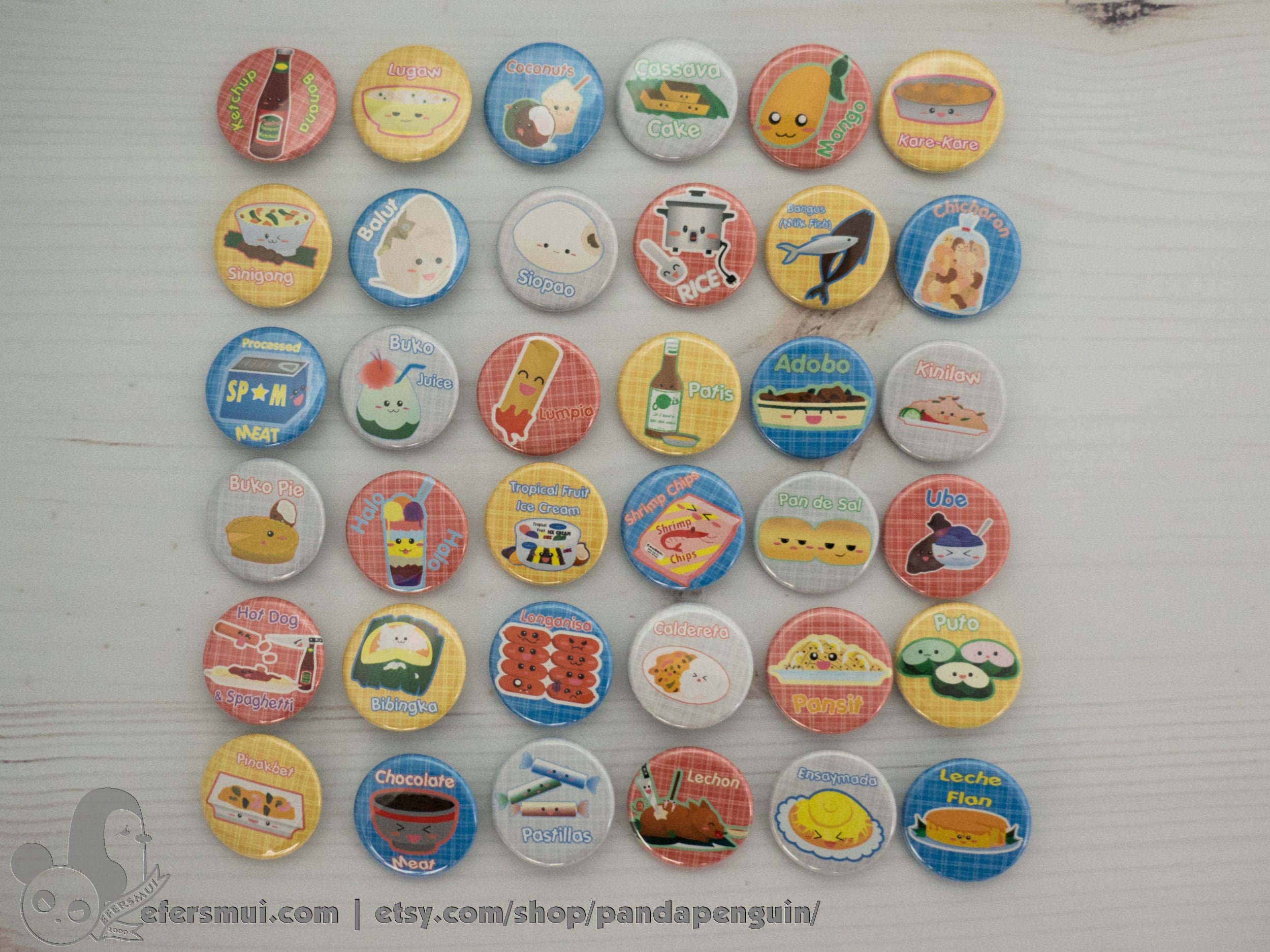 Filipino Food - Pinback Buttons (36) - Etsy