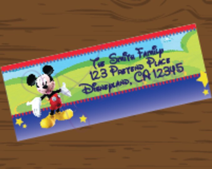Custom Printable Mickey Mouse Clubhouse Address Label - Etsy