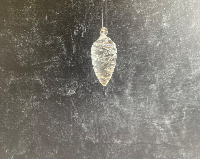 Glass Christmas Tree Cone Traditional Ornament Handmade Vintage ...
