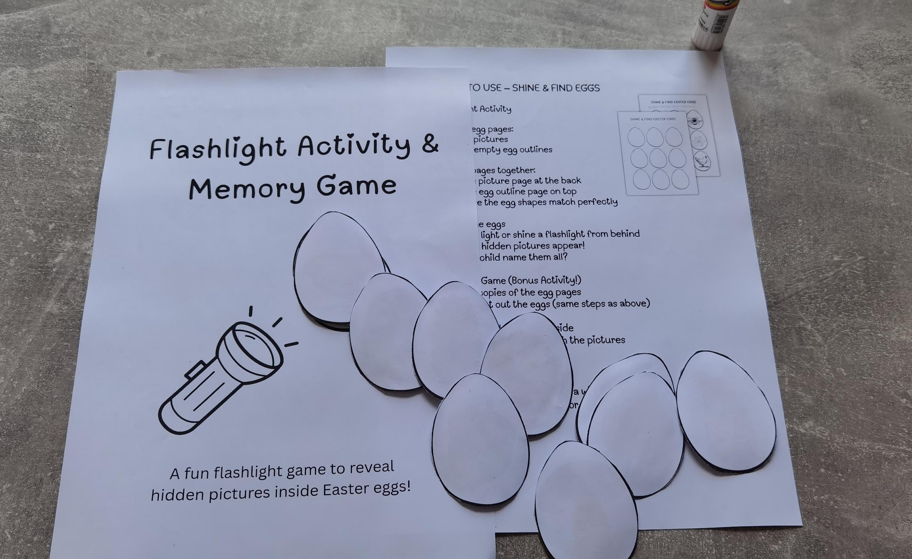 Flashlight Easter Game Printable | Shine & Find Eggs Activity, Forest ...