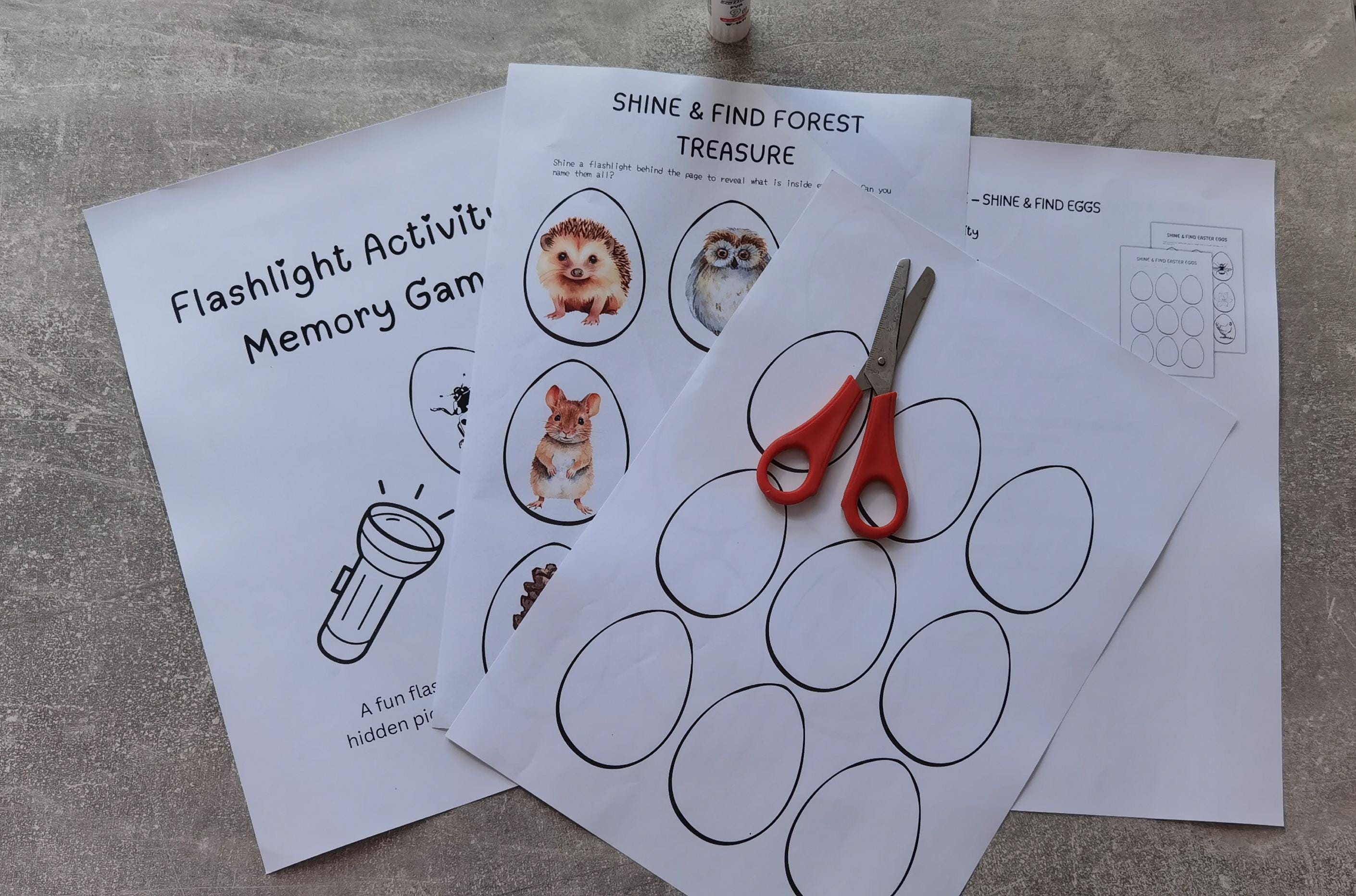Flashlight Easter Game Printable | Shine & Find Eggs Activity, Forest ...