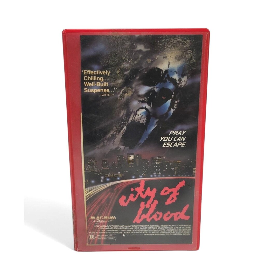 1980s Vintage City of Blood VHS, Chilling Suspense Thriller, Violence ...