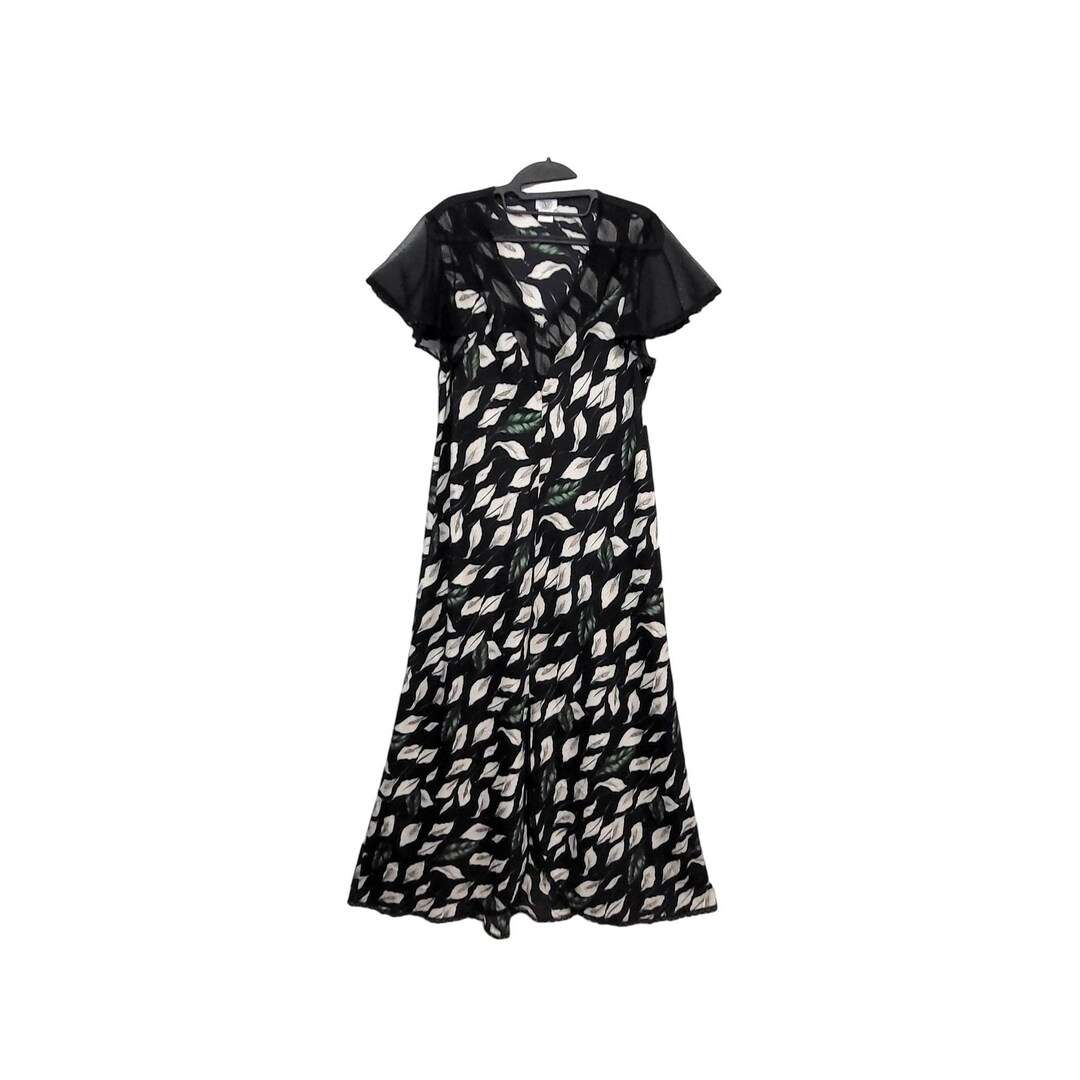 1990s Vintage Valentino Intimo Nightgown, Calla Lily Floral Maxi Dress ...