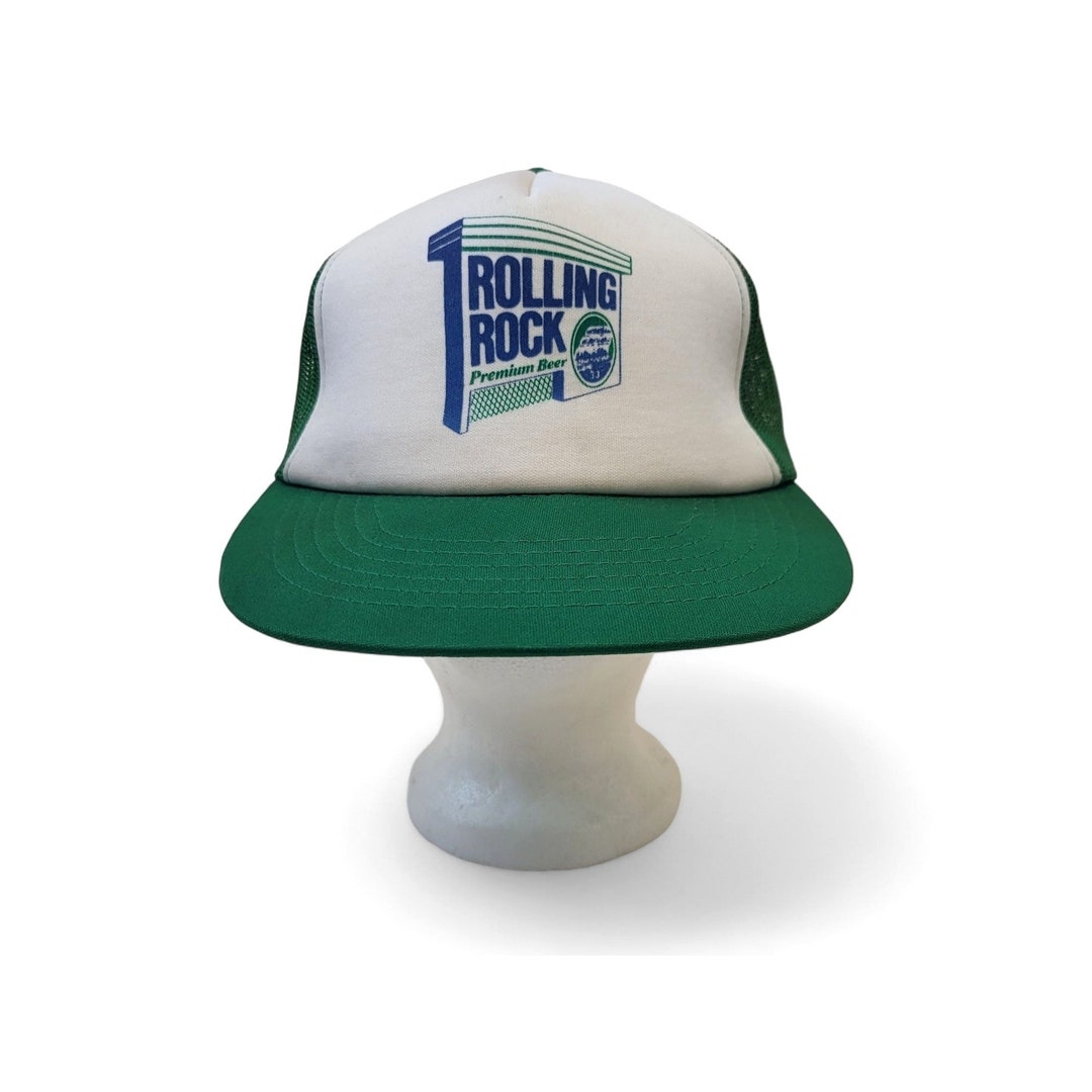 1970s Vintage Rolling Rock Trucker Hat, Premium Beer Snap Back Cap ...