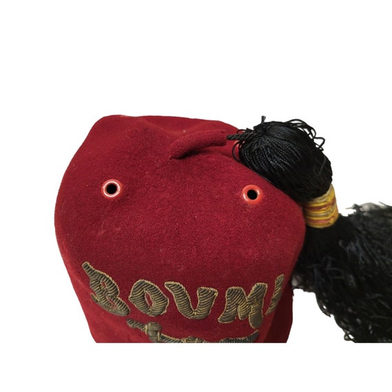 1950s Vintage Boumi Temple Fez Hat, Shriners Wool Fel… - Gem