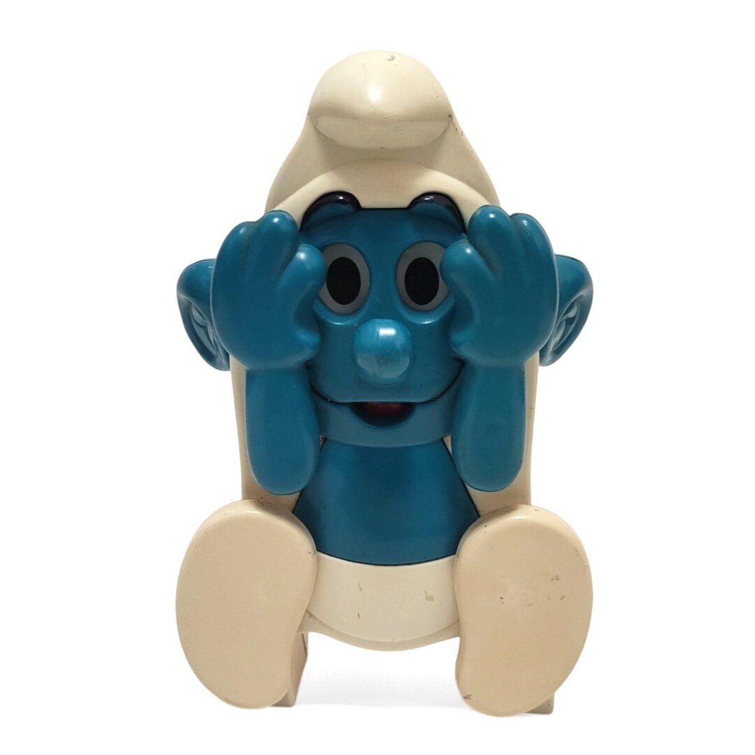 Vintage 1980s Smurf Musical Peek-a-boo Wind up Toy - Etsy