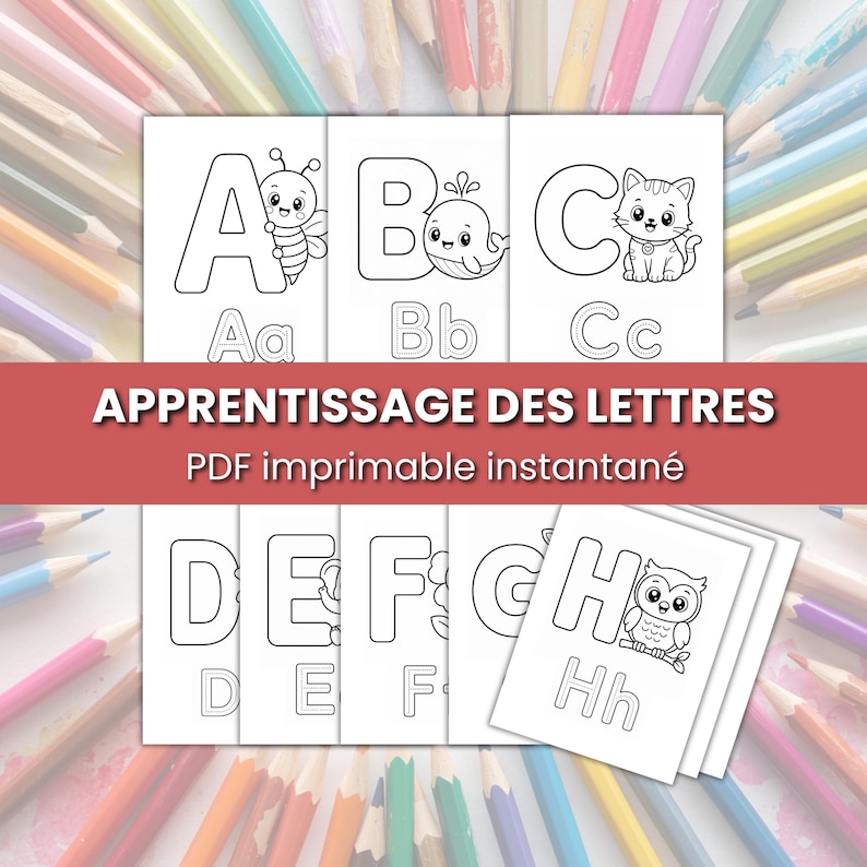Alphabet à Tracer PDF Imprimable, 26 Pages Alphabet Français, Lettres à ...