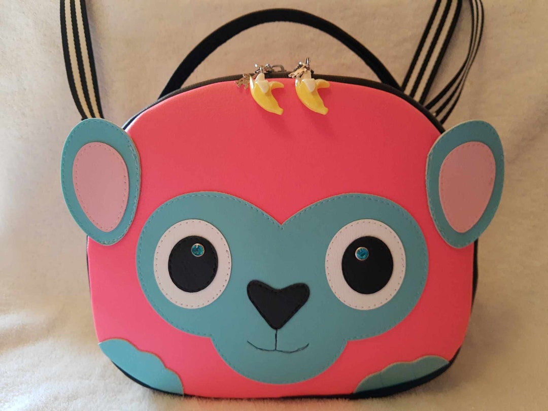 Pink Monkey With a Blue Muzzle. Hugo Handbag. Purse. Crossbody ...