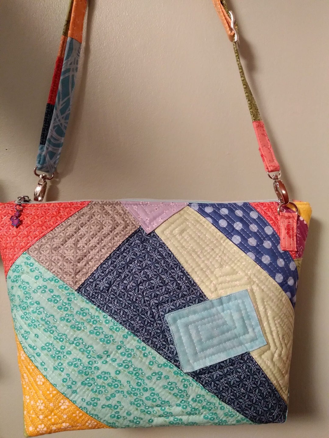 Crazy Quilt Patch Boho Fun Colors Purse Handmade. Quilted. Unique. One ...