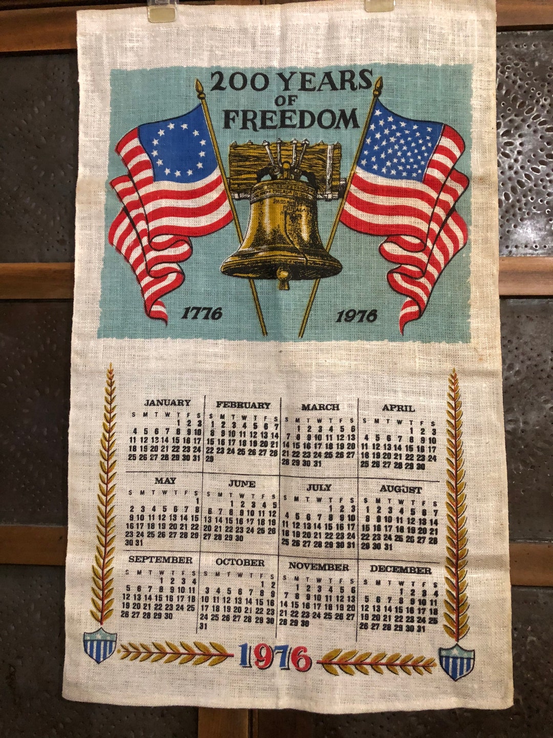 Vintage 1776 1976 Bicentennial Calendar 200 Years of Freedom - Etsy