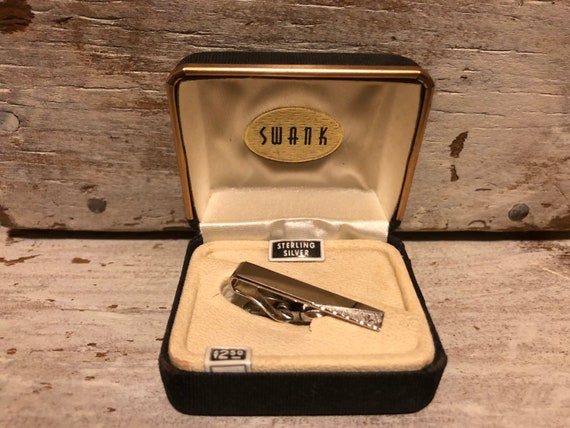 Vintage Swank Sterling Tie Clasp Clip in Original Box | Etsy