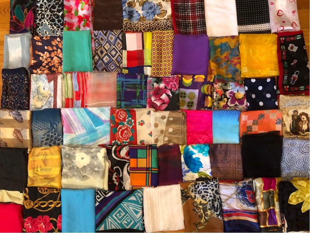 55 Vintage Scarves Estate Scarf Lot - Etsy