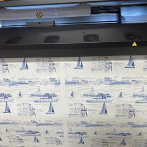 Falmouth Toile Cape Cod Wallpaper - Etsy