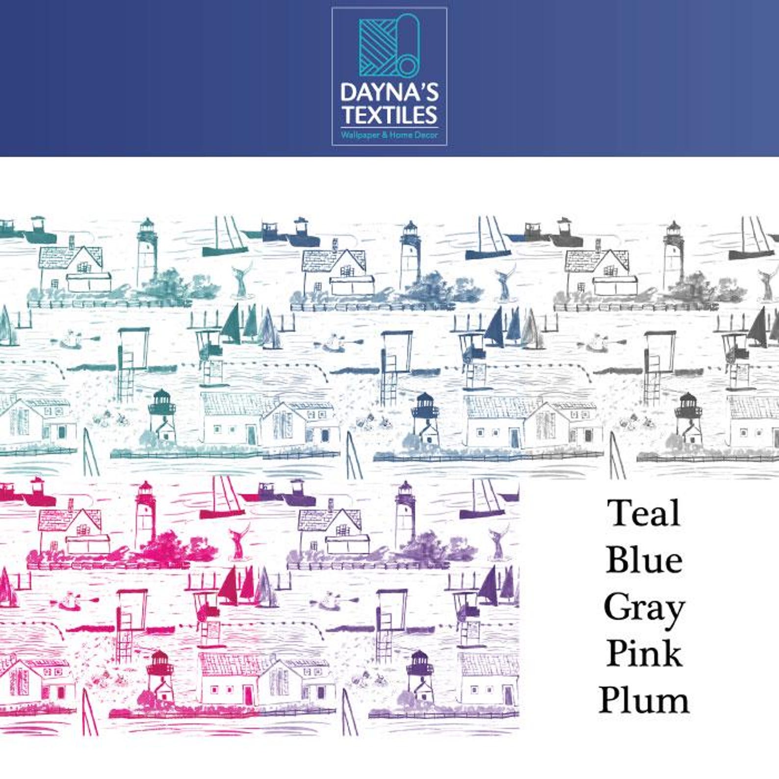 Barnstable Cape Cod Toile De Jouy Wallpaper - Etsy