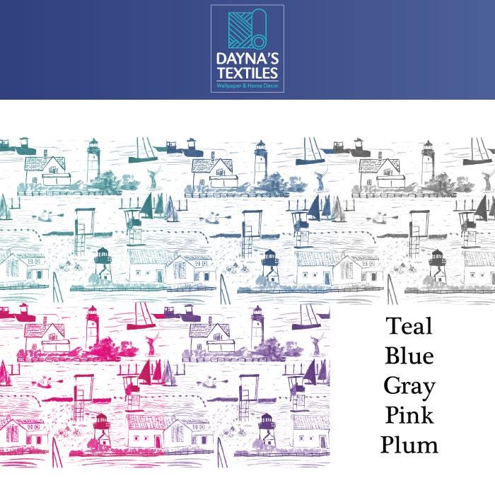 Barnstable Cape Cod Toile De Jouy Wallpaper - Etsy