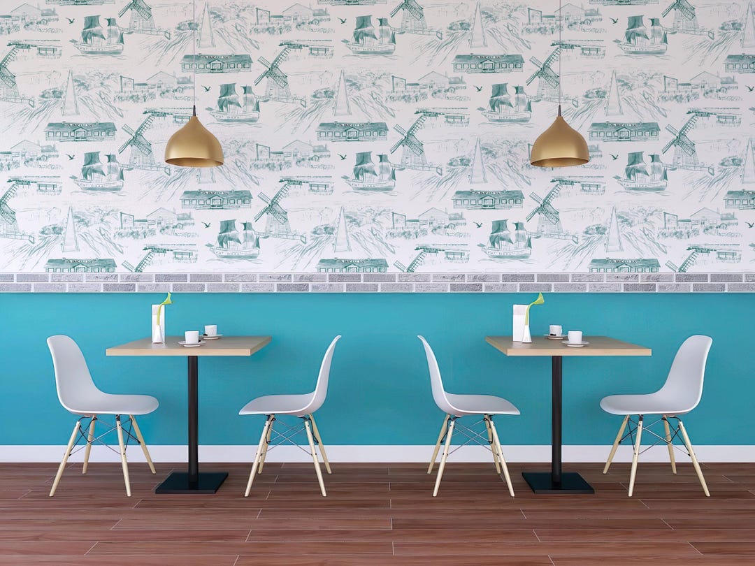 Yarmouth Toile Cape Cod Wallpaper - Etsy