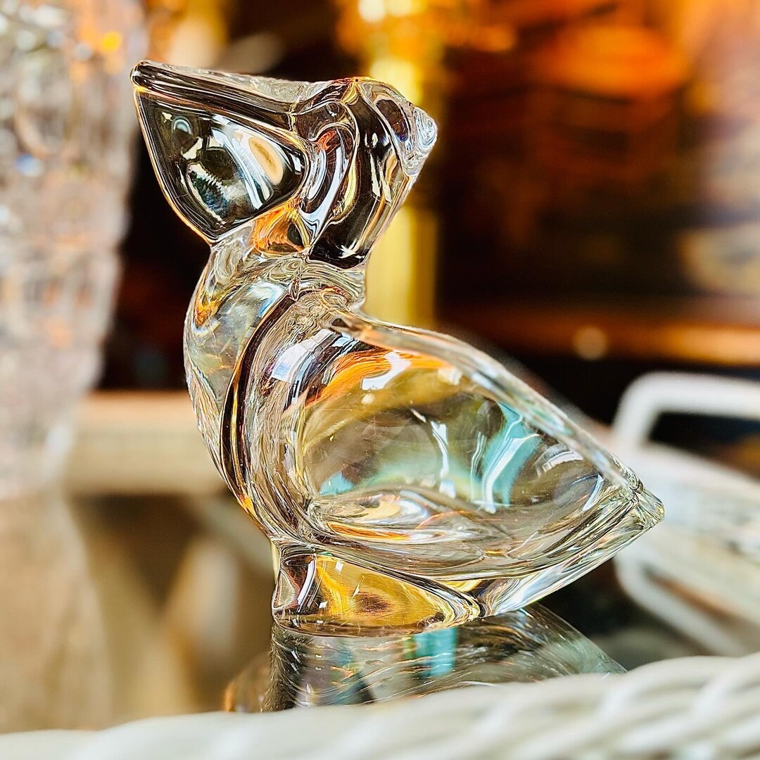 Sasaki Crystal Pelican Nut Vessel - Etsy