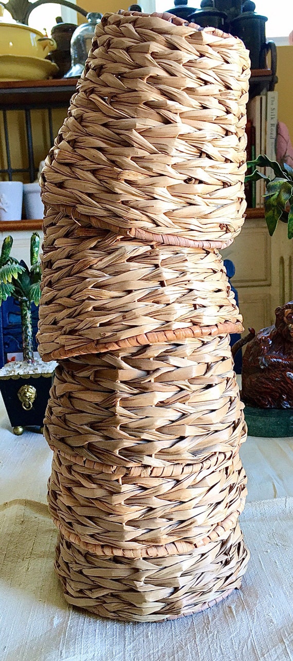 Vintage Sea Grass Rattan/Wicker Sconce/Chandelier Shade | Etsy