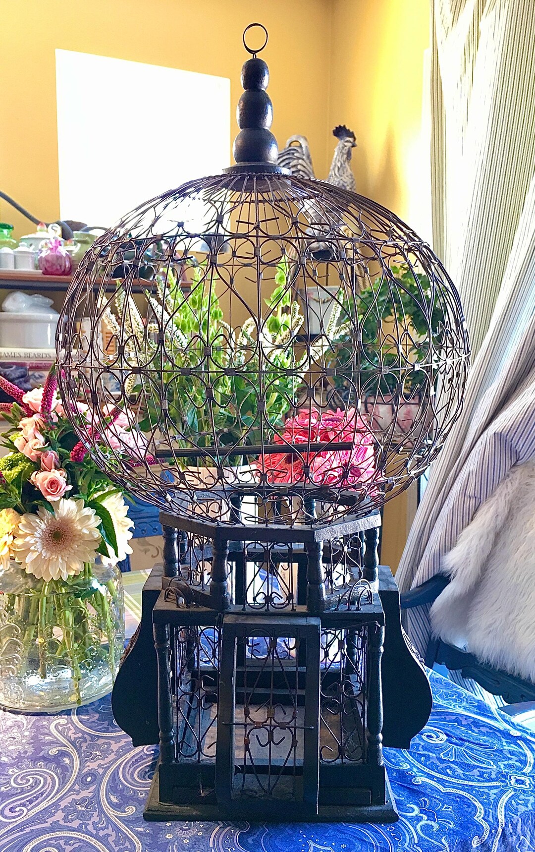 Antique Victorian Hot Air Balloon Birdcage - Etsy