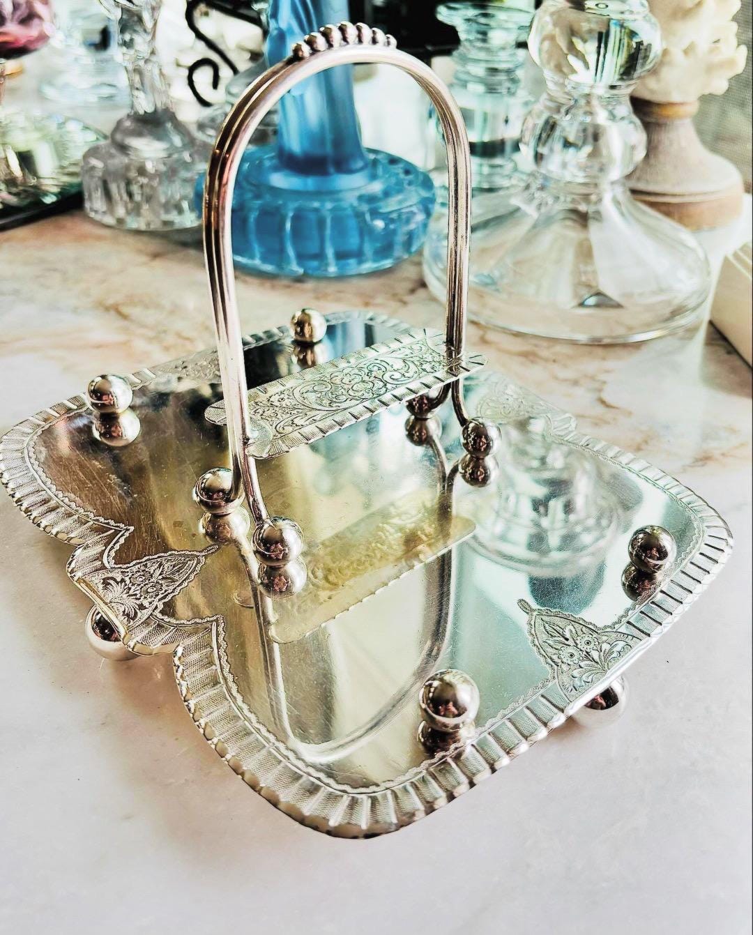 Antique Victorian Sheffield England Silver Condiment Caddy - Etsy