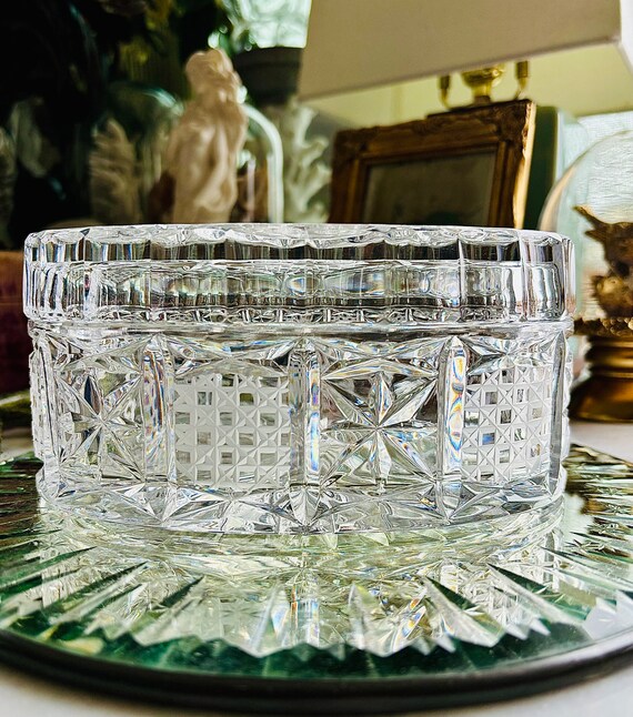 French Style Bohemian Czech Crystal Casket/Box - Gem