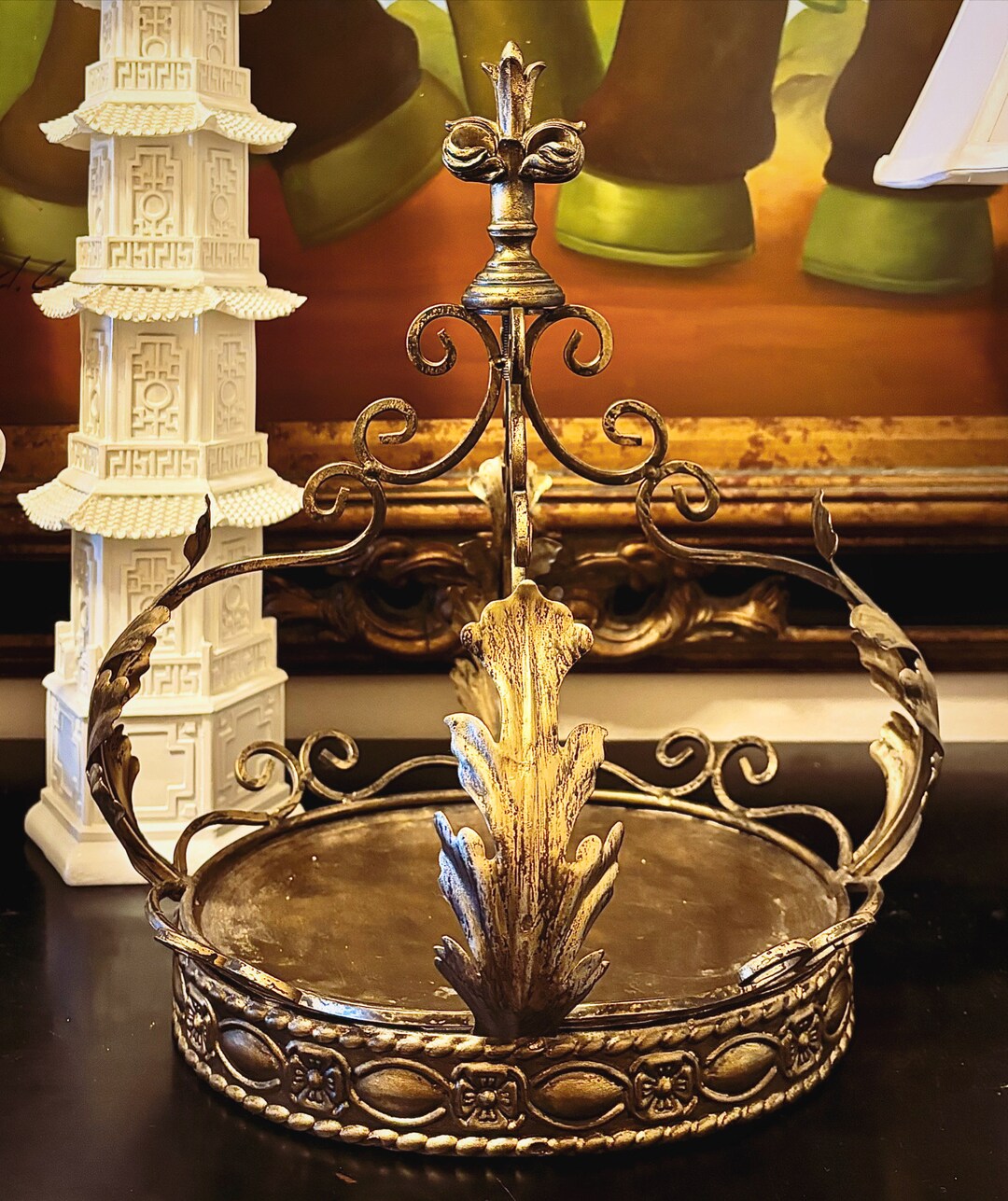 British Gold Tole Crown Lantern - Etsy